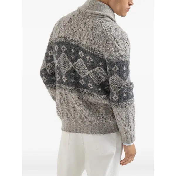 Brunello Cucinelli Grey Sweaters & Knitwear Cardigans - Gray