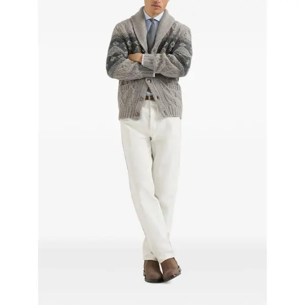 Brunello Cucinelli Grey Sweaters & Knitwear Cardigans - Gray