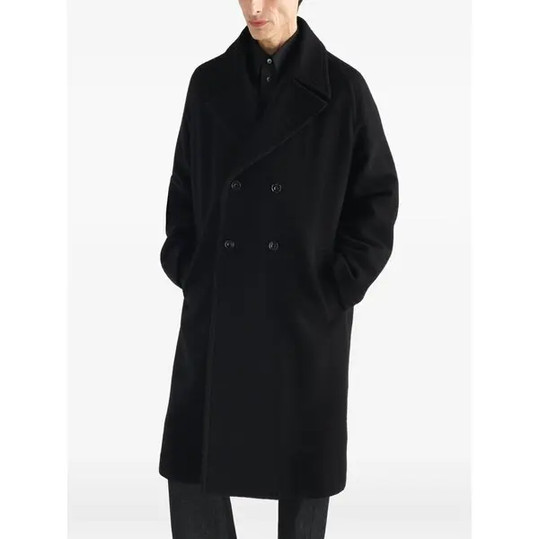 LEMAIRE Coats Single Breasted Coats - Black