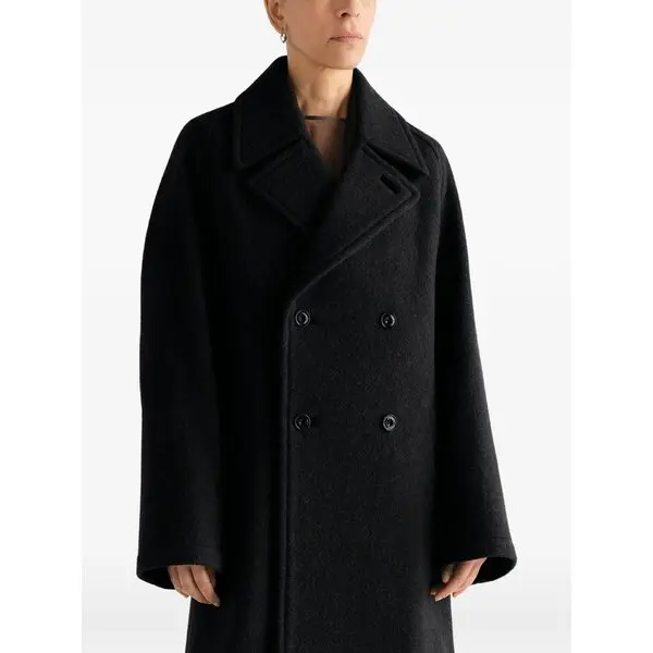 LEMAIRE Coats Single Breasted Coats - Black