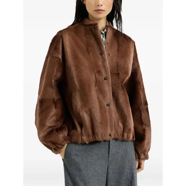 Brunello Cucinelli Jackets Faux Fur & Shearling Jackets - Brown