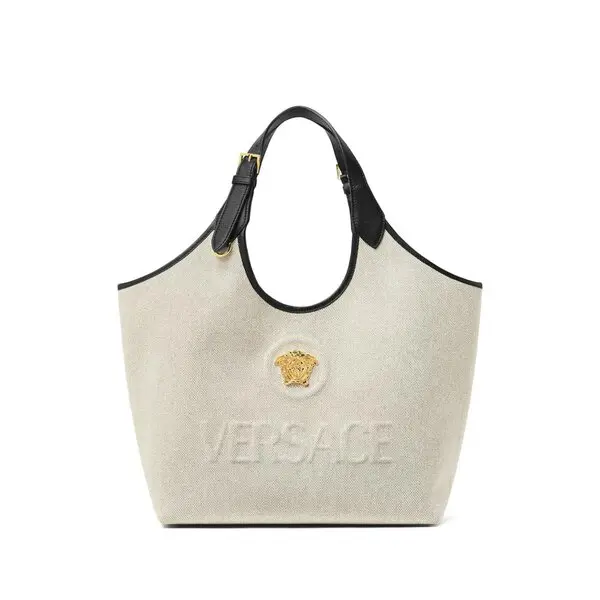 Versace Neutrals Tote Bags - Cream