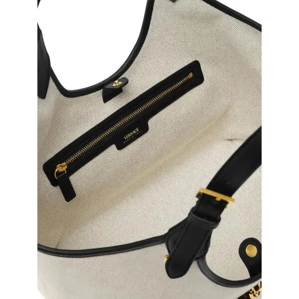 Versace Neutrals Tote Bags - Cream