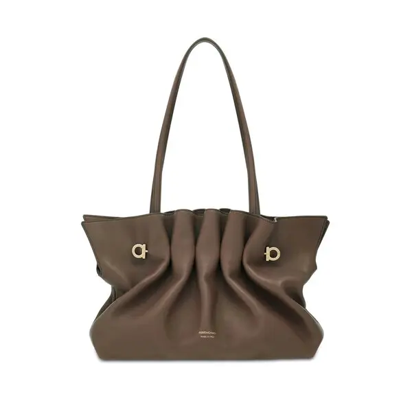 FERRAGAMO Grey Shoulder Bags - Gray