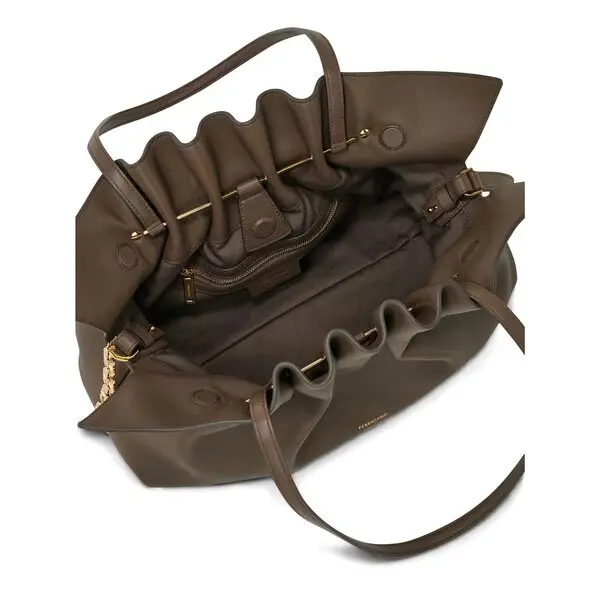 FERRAGAMO Grey Shoulder Bags - Gray