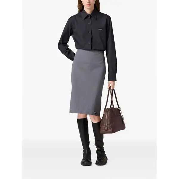 Miu Miu Grey Skirts Pencil Skirts