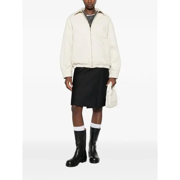 Miu Miu Neutrals Jackets Bomber Jackets - Cream