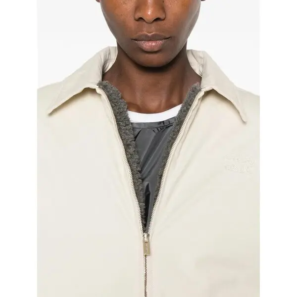 Miu Miu Neutrals Jackets Bomber Jackets - Cream
