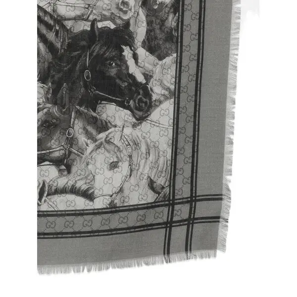 Gucci Grey Scarves - Gray
