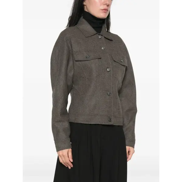 Max Mara Grey Coats Single Breasted Coats