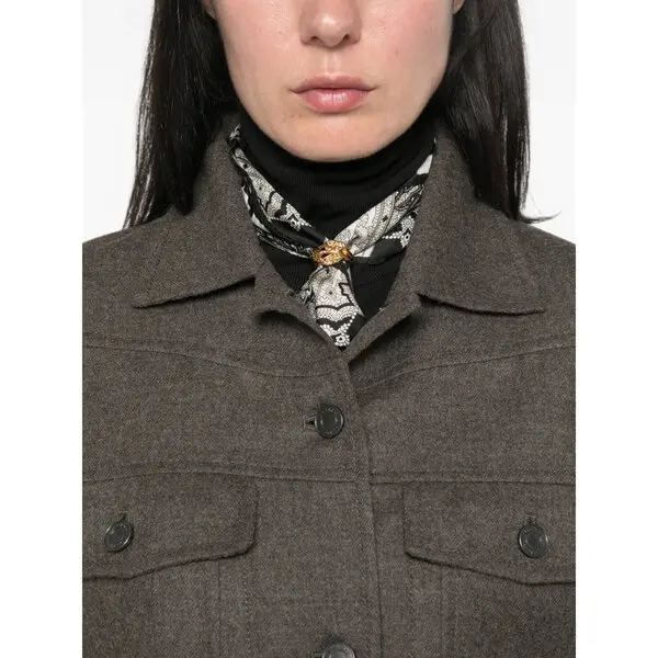 Max Mara Grey Coats Single Breasted Coats - Gray