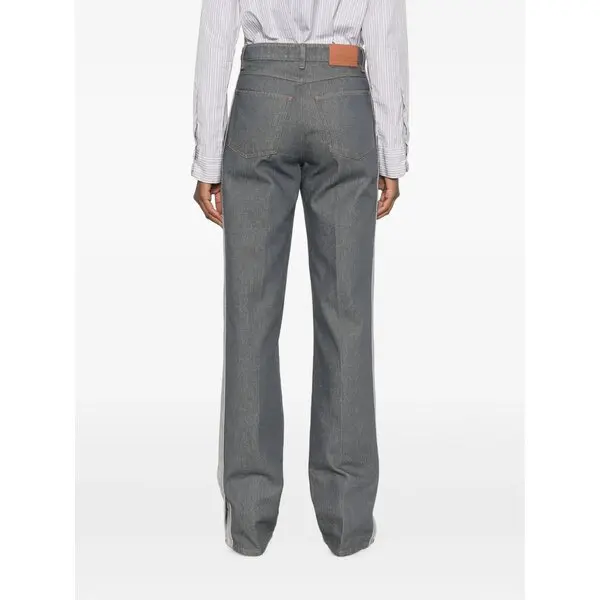 Sportmax Grey Denim Straight-leg Jeans