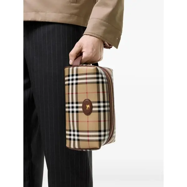 Burberry Neutrals Wash Bags - Cream