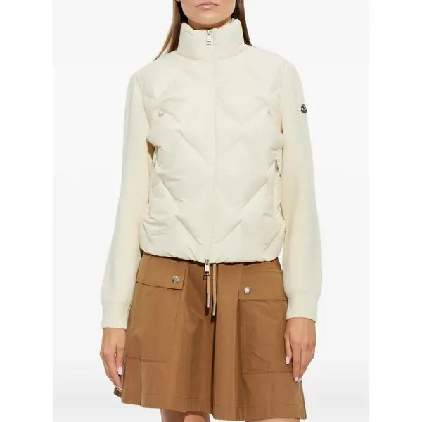 Moncler Neutrals Jackets Puffer Jackets - Cream