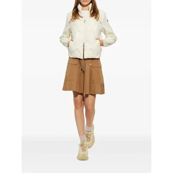 Moncler Neutrals Jackets Puffer Jackets - Cream