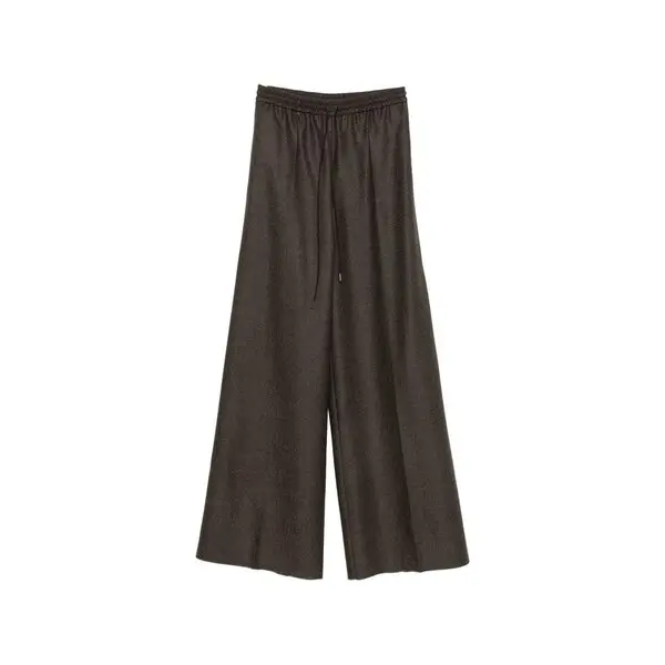 Max Mara Grey Trousers Palazzo Pants - Brown