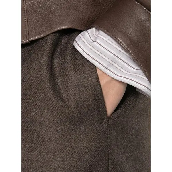Max Mara Grey Trousers Palazzo Pants - Brown