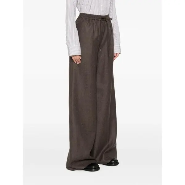 Max Mara Grey Trousers Palazzo Pants - Brown