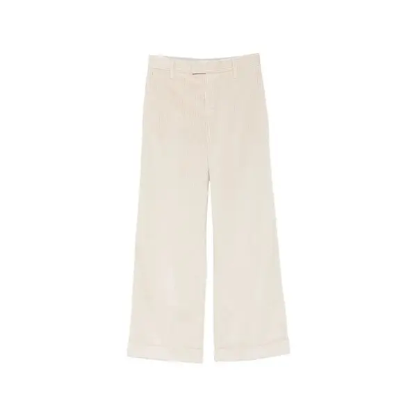 Brunello Cucinelli Neutrals Trousers Palazzo Pants - Cream