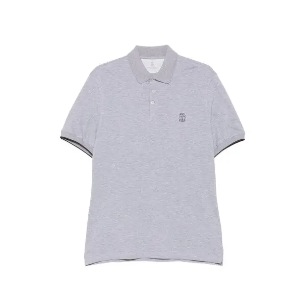 Brunello Cucinelli Grey Polo Shirts - Gray