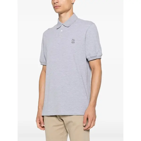 Brunello Cucinelli Grey Polo Shirts