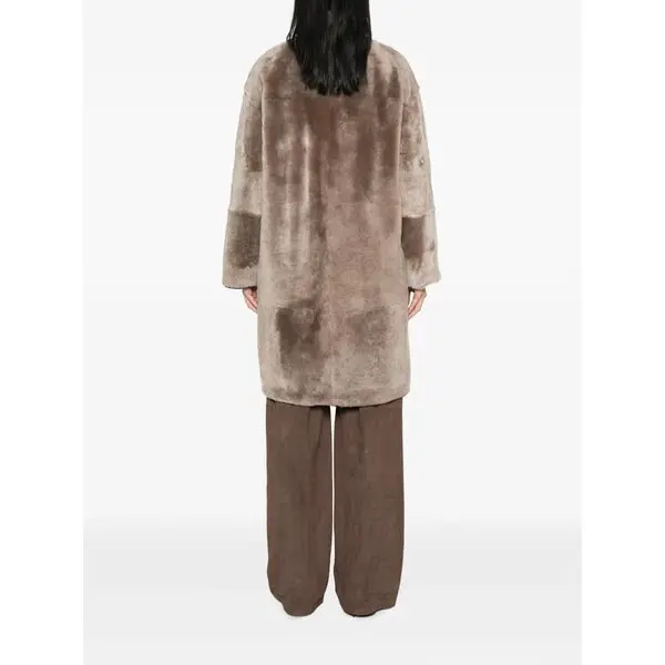 Brunello Cucinelli Neutrals Jackets Faux Fur & Shearling Jackets - Cream