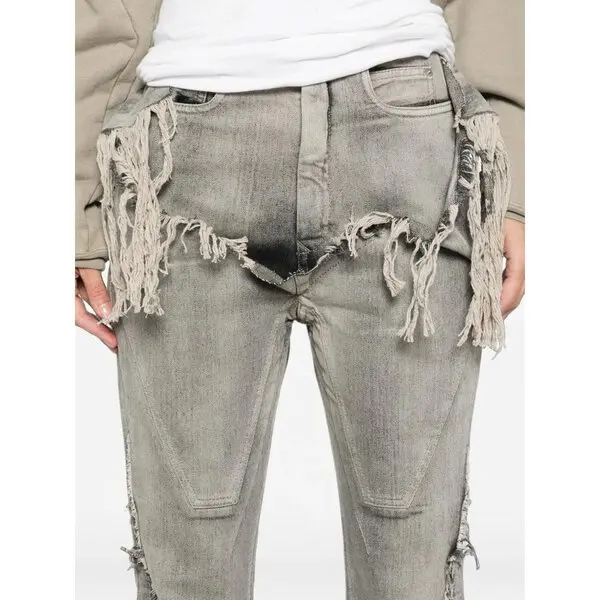 Rick Owens Grey Denim Bootcut Jeans - Gray