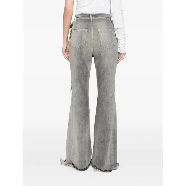 Rick Owens Grey Denim Bootcut Jeans - Gray