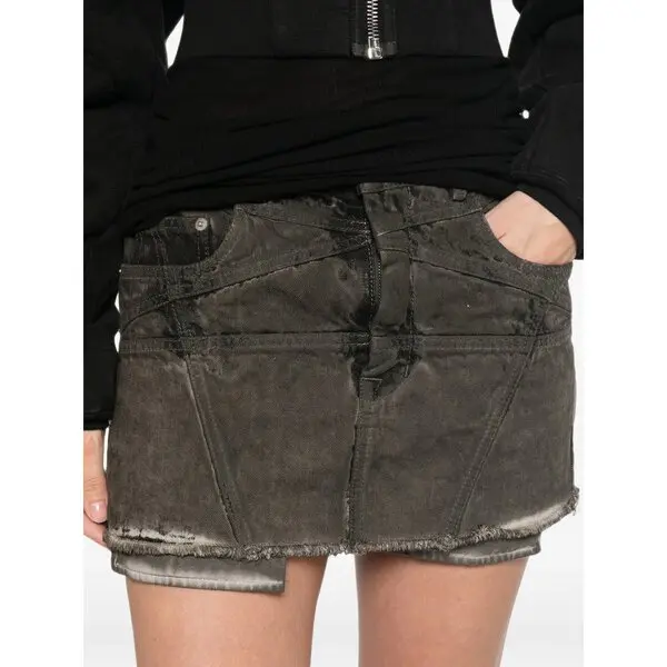 Rick Owens Grey Skirts Asymmetric & Draped Skirts