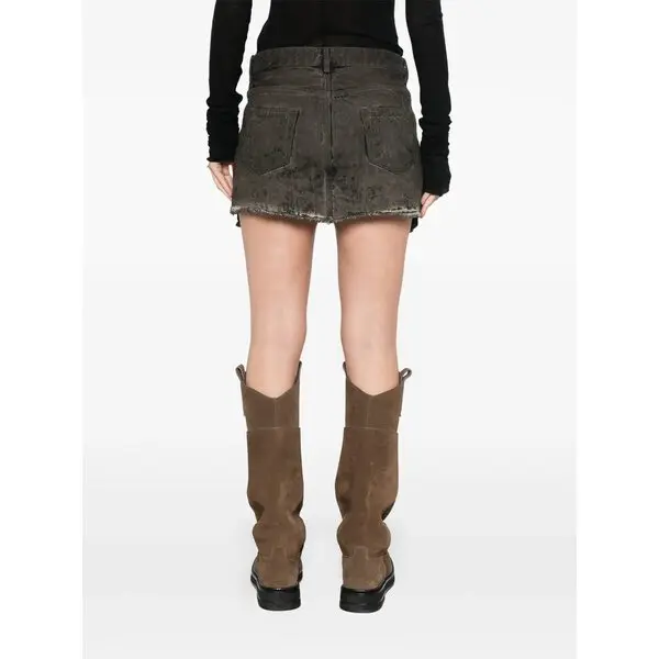 Rick Owens Grey Skirts Asymmetric & Draped Skirts