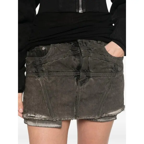 Rick Owens Grey Skirts Asymmetric & Draped Skirts - Gray