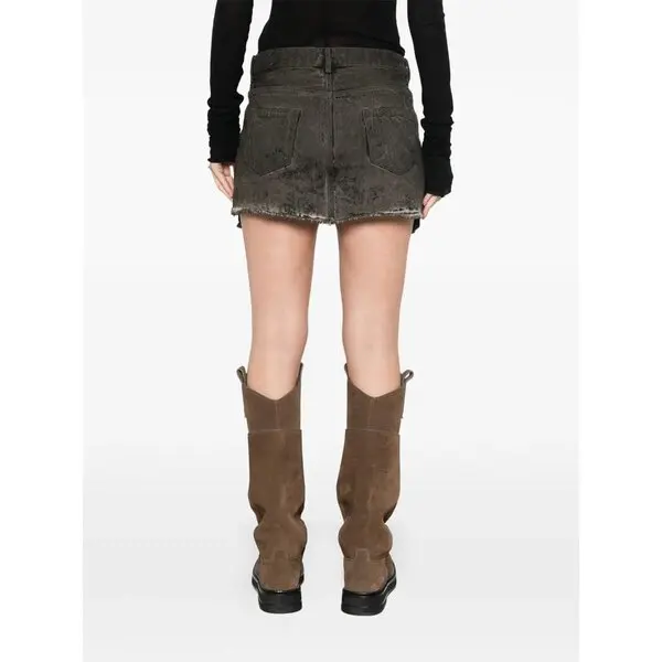 Rick Owens Grey Skirts Asymmetric & Draped Skirts - Gray