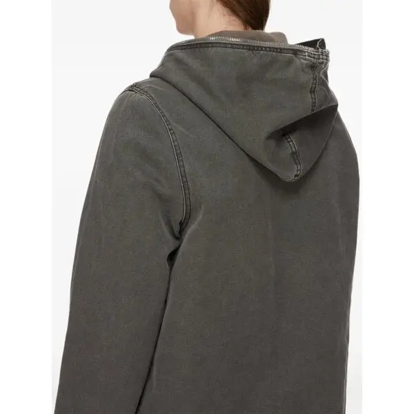 Rick Owens Grey Jackets Hooded Jackets