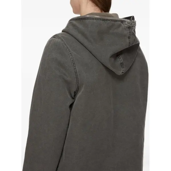Rick Owens Grey Jackets Hooded Jackets - Gray