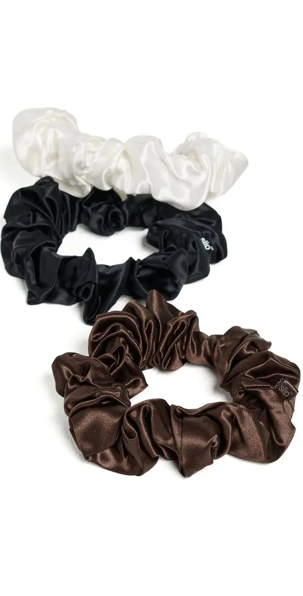 Slip Pure Silk Large Cracker Scrunchie Set Of 3 - Brown