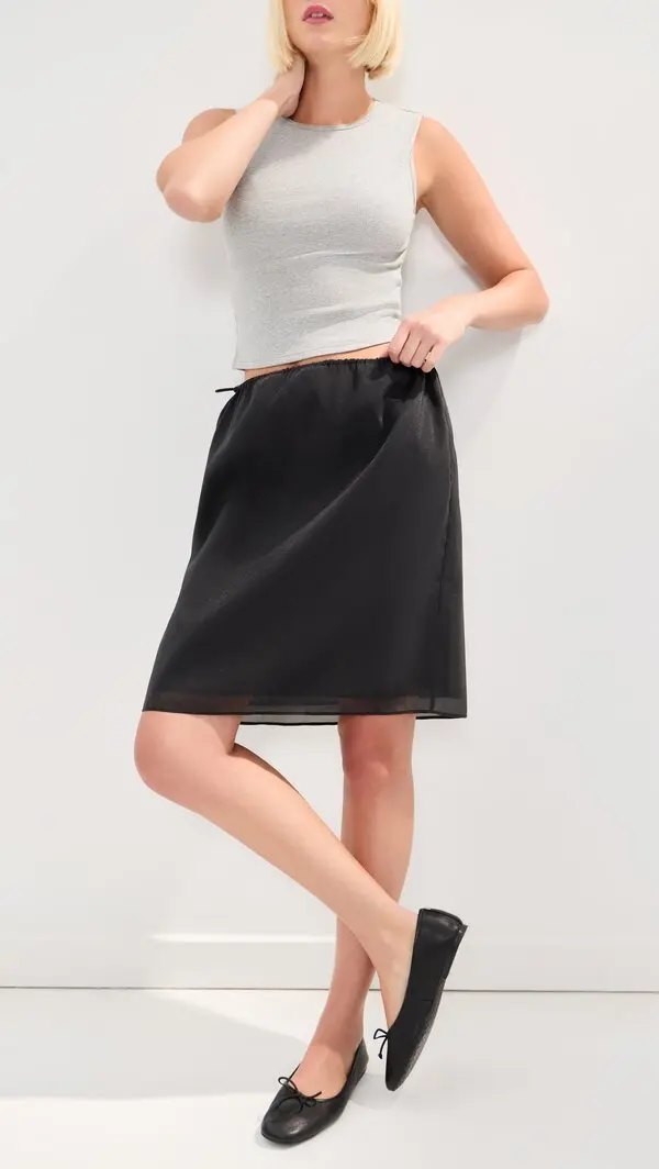 LE BOP Organza Pull On Bungee Skirt