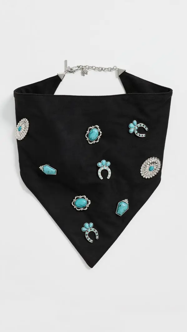 Lele Sadoughi Bonnie Brooch Scarf Necklace