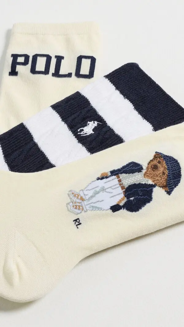 Polo Ralph Lauren Seasonal Bear Socks 3-pack