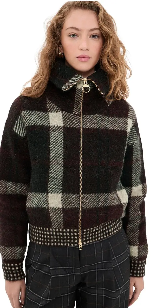 Barbour Carville Knitted Zip Through Jacket