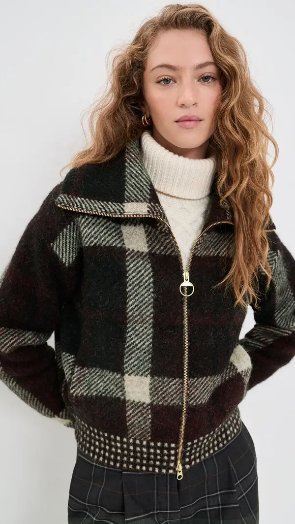 Barbour Carville Knitted Zip Through Jacket