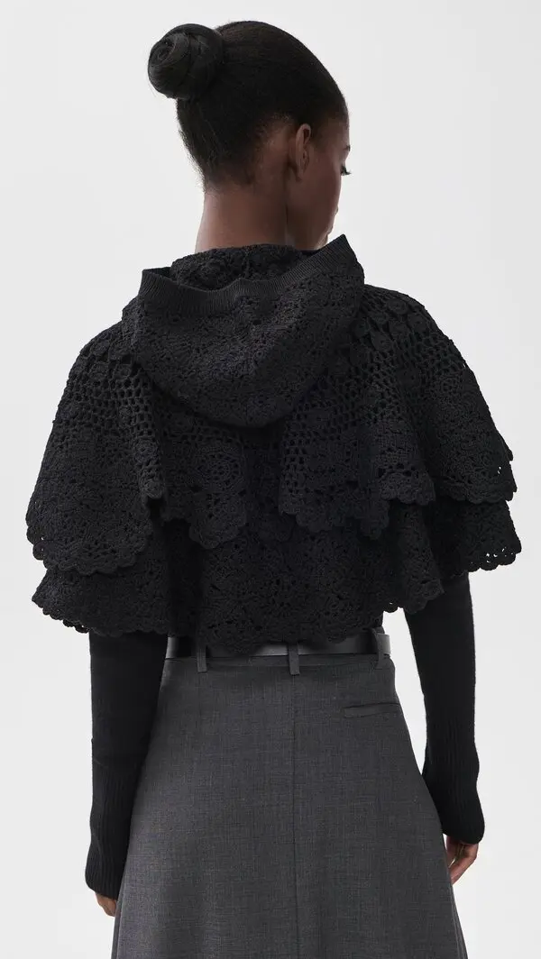 Sea Wright Knit Crochet Poncho