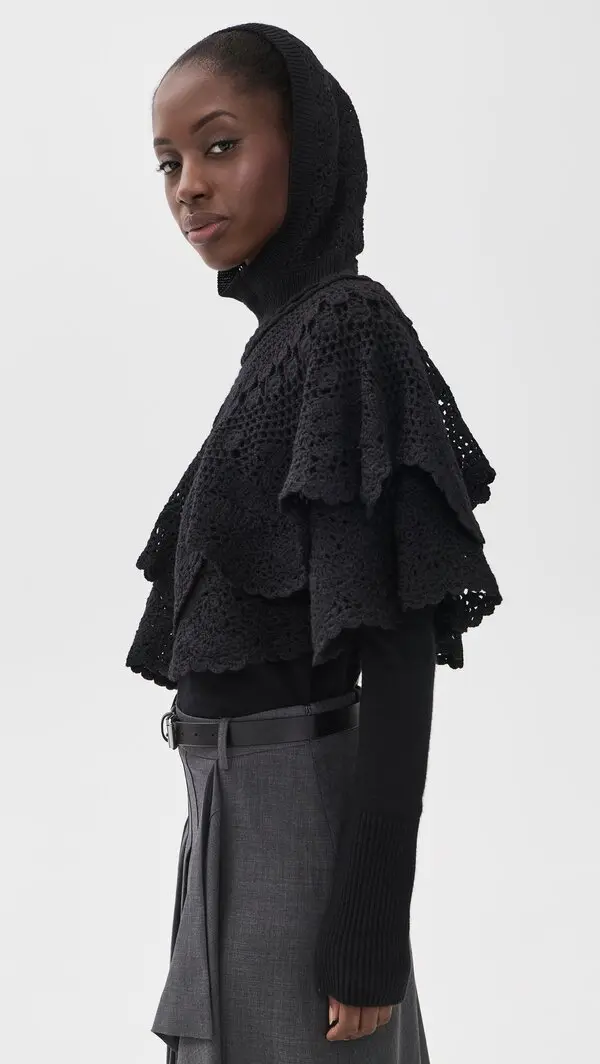 Sea Wright Knit Crochet Poncho