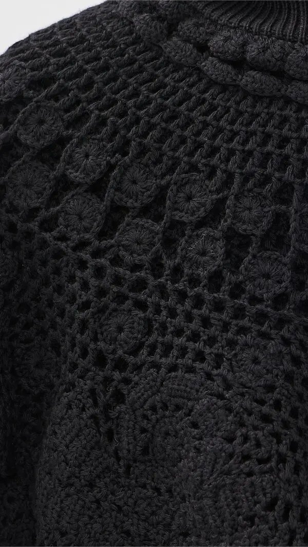 Sea Wright Knit Crochet Poncho