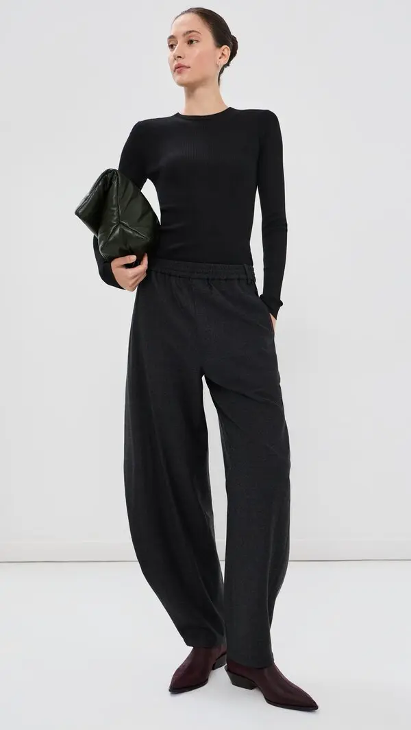 Tibi Feather Weight Ribbed Cutout Tee