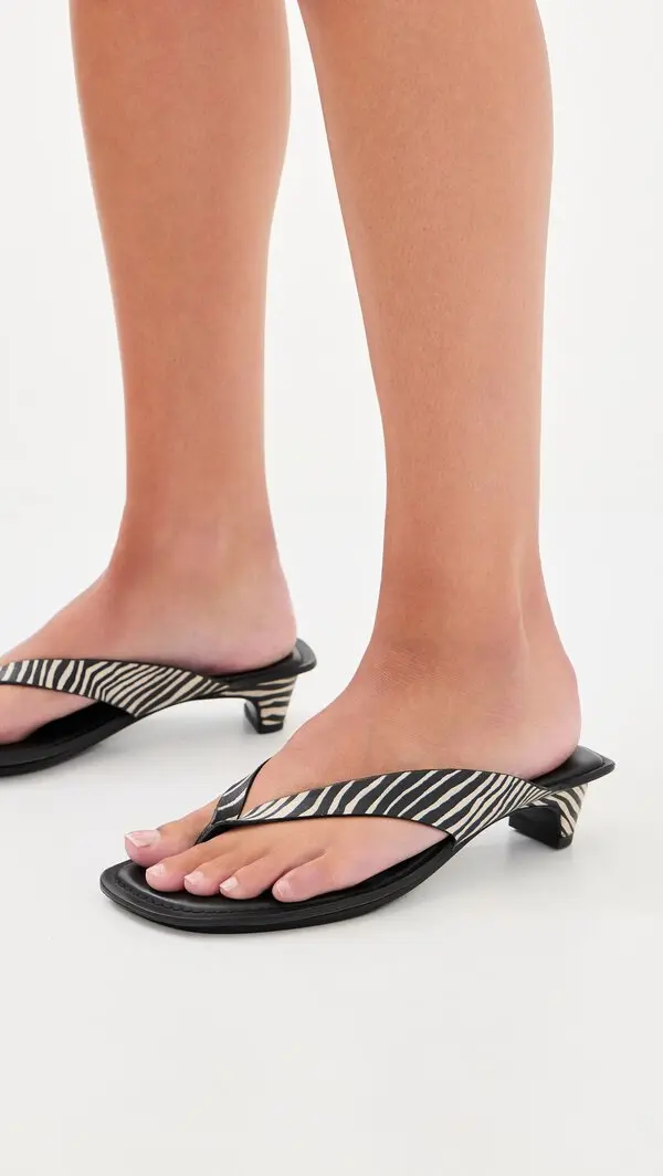 ST. AGNI Opanka Heeled Flip Flops