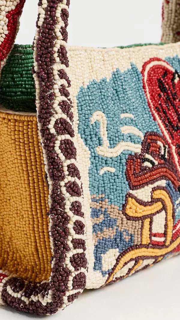 ALEMAIS Ace Beaded Barrel Bag
