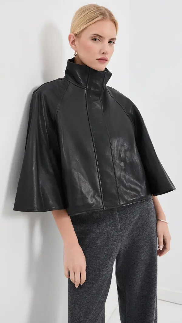Simkhai Orvik Cape Leather Jacket