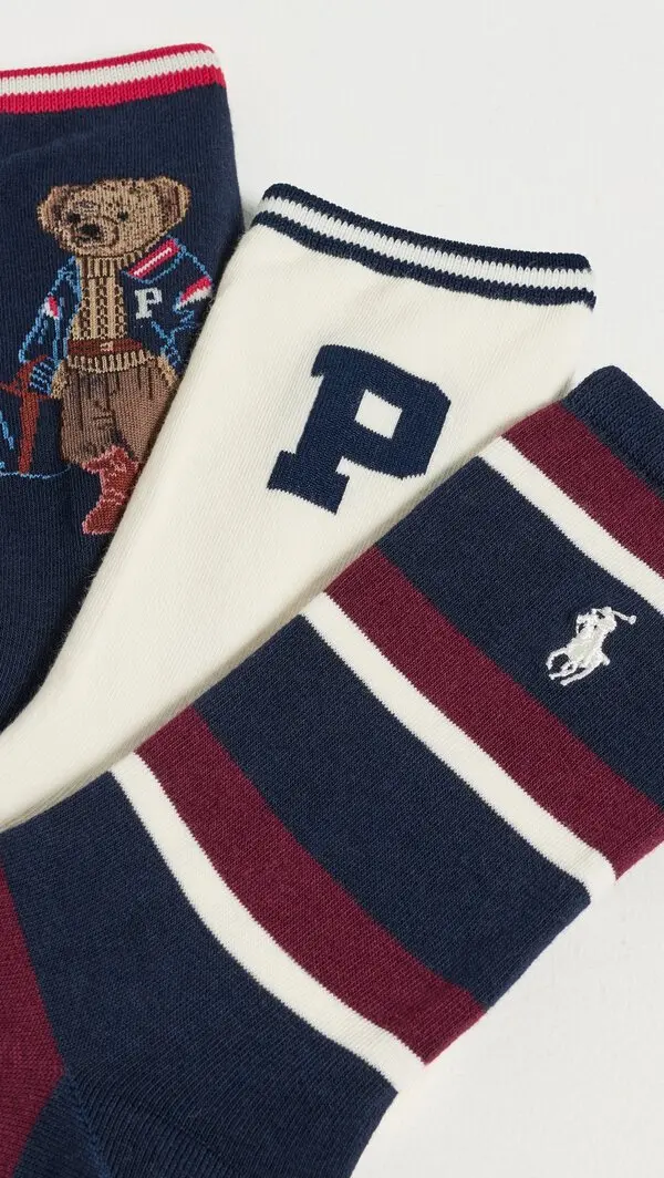 Polo Ralph Lauren Fall Bear Socks 3-pack