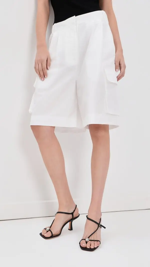Tibi Crispy Nylon Stella Shorts
