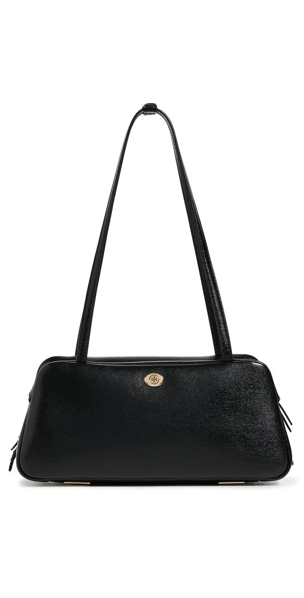 Tory Burch Robinson Leather Shoulder Bag - Black